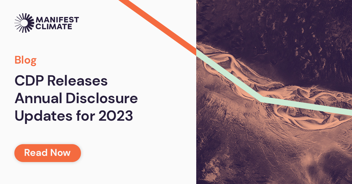 CDP Reporting: Annual Disclosure Updates | Manifest Climate