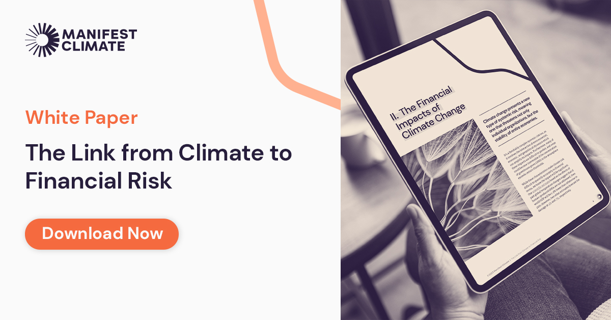 Climate Change and Its Financial Risk | Manifest Climate