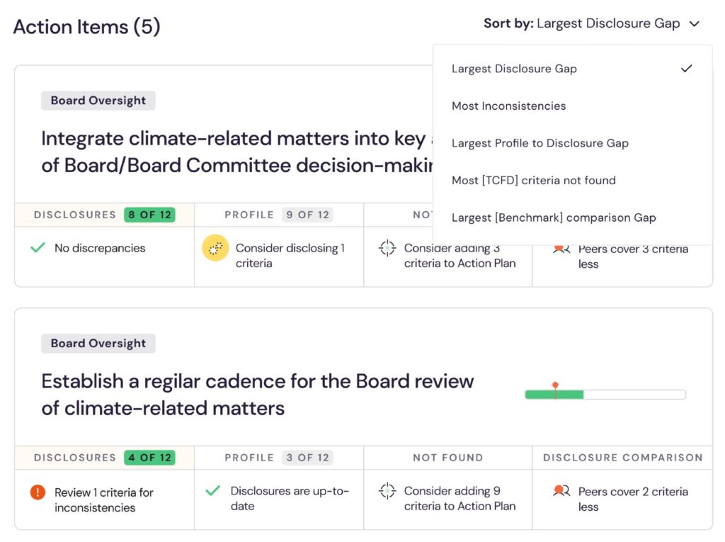 Gap Analysis Tool to Benchmark & Improve Climate Disclosures - Manifest Climate