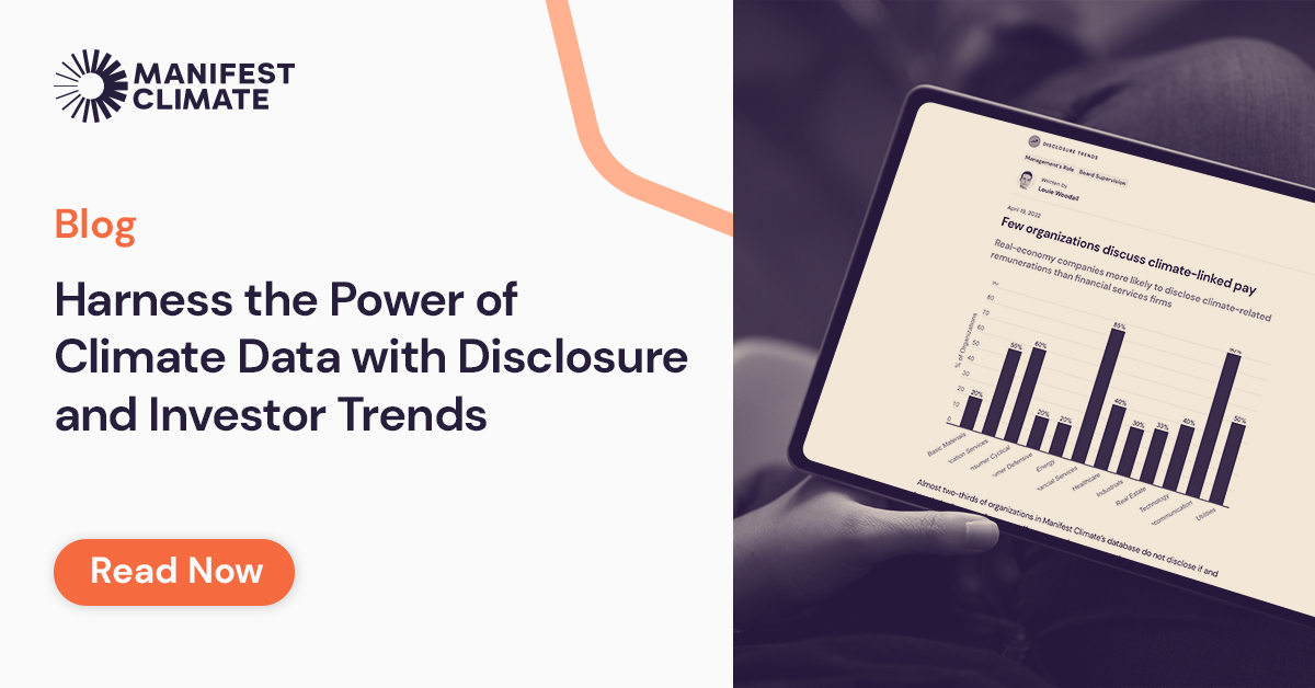 Harness the Power of Climate Disclosure and Investor Trends