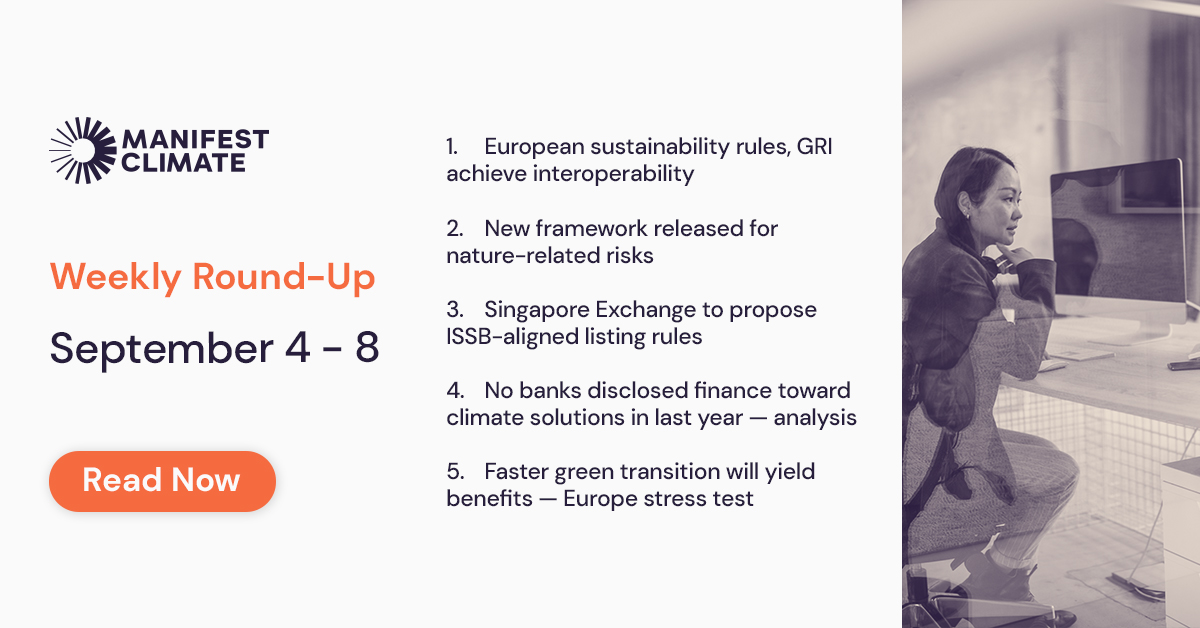 European Sustainability Standards, GRI Achieve Interoperability, and More.